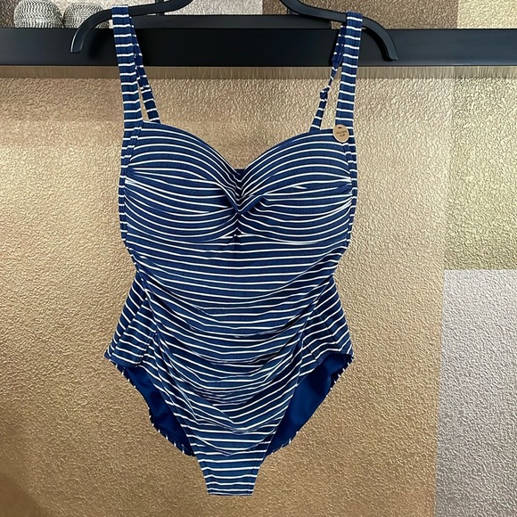niptuck | Swim | Niptuck Navy Stripe Onepiece Swimsuit | Poshmark